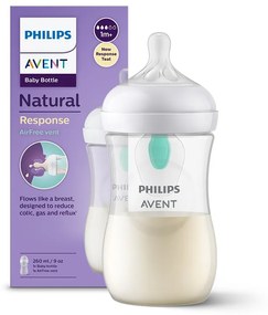 Philips Avent Kojenecká láhev Natural Response s ventilem AirFree 260 ml 1m+