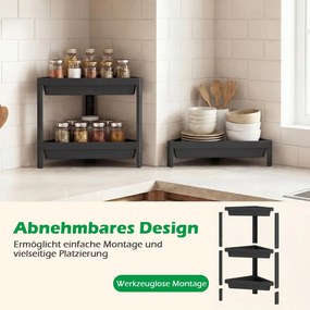 Costway Sada 2 rohových polic s odnímatelným designem a odtokovými otvory Volně