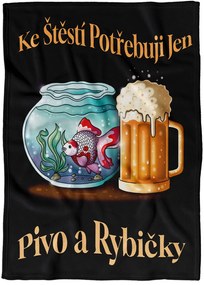 Deka Štěstí = Pivo + rybičky (Podšití beránkem: NE)