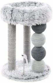 Flamingo Škrabadlo pro kočky DUCHESS, 61,5 cm, šedá/bílá
