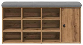 vidaXL Lavice s botníkem dub artisan 102x32x50 cm Engineered Wood