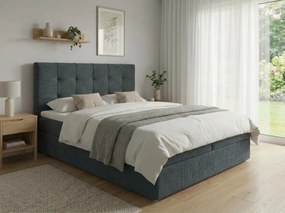 Čalouněná postel boxspring DIRELIS VIBE 180x200 cm tmavě šedá Matrace: Matrace Bonell pružinová