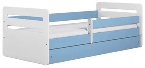 Dětská postel TOMI se zábranou - 180x80 cm - modrá - výběr barevného provedení - 3D6457