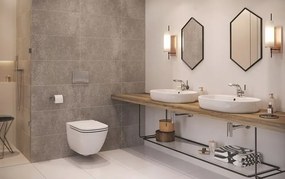 Cersanit Caspia, závěsná wc mísa + antibakteriální sedátko z duroplastu SET 741, bílá, K701-103