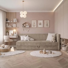 Válenda s úložným prostorem, 120x200, světle hnědá, LUIZA Kondela 0000420666