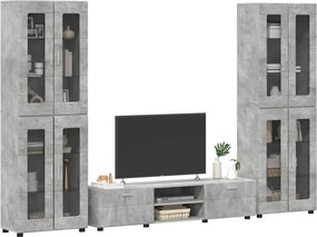 Sestava TV skříněk FLORIN 3 ks Betonově šedá Kompozitní dřevo 3397987