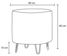 Taburet NANI pr. 40 cm šedá