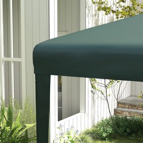 Outsunny Altán 2.7x2.7m Obdélníkový Voděodolný Stabilní Zimní Altán Party Stan Zahradní Altán Marquee pro Kempování Zahrada, Tmavě zelená