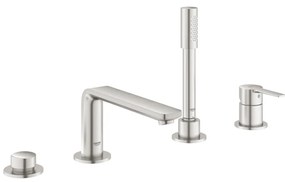 Grohe Lineare - Páková vanová 4-otvorová baterie, supersteel 19577DC1