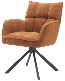 Oranžová čalouněná jídelní křesla v sadě 2 ks Marilla – Unique Furniture