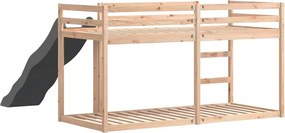 Patrová postel se skluzavkou a žebříkem 80 x 200 cm borovice 3284239