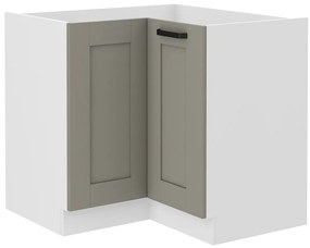 Rohová dolní kuchyňská skříňka Lucid 89 x 89 DN 1F BB (claygrey + bílá). 1045435