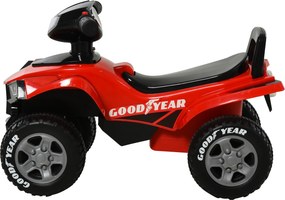 HOMCOM Dětský čtyřkolka bez pedálů pro děti od 18 do 36 měsíců, ATV se světly, klaksonem a tajným úložným prostorem 60x31x42 cm Červená