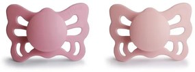 Frigg Dudlík Frigg Butterfly 2-pack silikon vel.1 Cedar/Baby Pink