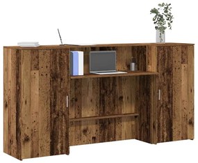 Recepční stůl starého dřeva 200x50x103,5 cm kompozitní dřevo 3324221