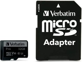 Verbatim Pro MicroSDHC 32GB (Class 10) + SD adaptér