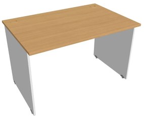 Stůl pracovní rovný 120 cm - Hobis Gate GS 1200 Dekor stolové desky: buk, Dekor lamino podnože: bílá