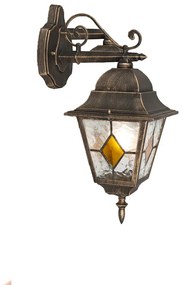Chytrá venkovní nástěnná lampa s vintage designem bronzová vč. Wifi A60 - Antigua
