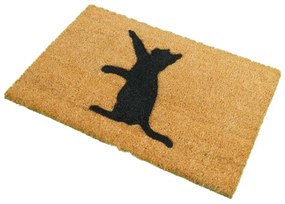 Rohožka z přírodního kokosového vlákna Artsy Doormats Cat, 40 x 60 cm