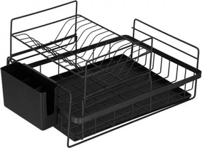 Odkapávač na nádobí 2 patra 50x30 cm SPRINGOS AQUADRY černý
