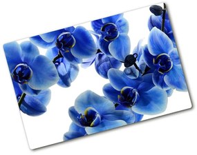Wallmuralia Deska na krájení skleněná Modrá orchidej 80x52 cm