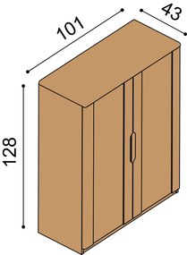 Komoda JELÍNEK FLABO 2DD6 Materiál: Dub, Moření: Cherry