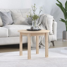 vidaXL Konferenční stolek Ø 55 x 45 cm masivní borové dřevo [822329] Barva: Bílá