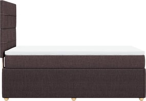 Box spring postel s matrací tmavě hnědá 80x200 cm textil 3294186