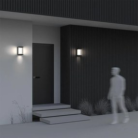 M O021WL-L10B3K Nástěnné svítidlo Baker Street 3000K 10W teplá bílá 420lm černý hliník IP65  - MAYTONI