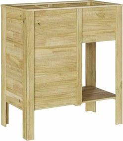 Vysoký květináč Hnědá Impregnované borovicové dřevo 3385878