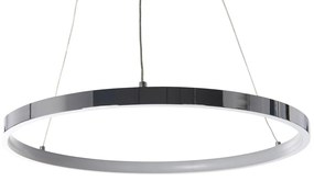 Závěsná LED lampa kovová ø 40 cm stříbrná JORDAN Beliani