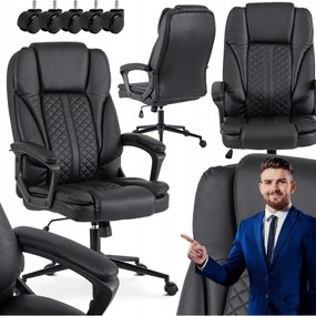 Kancelářská otočná židle K Psacímu Stolu Ergonomická černá Phonix