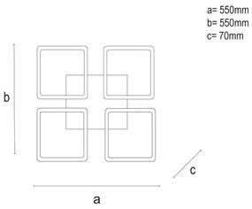 LED Stmívatelné stropní svítidlo LED/95W/230V 3000-6500K + dálkové ovládání