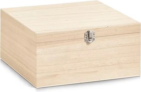 Zeller Present Dřevěný úložný box s víkem, ZELL, 26 x 26 x 12,5 cm