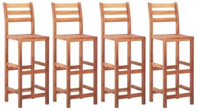 Barové židle 4 ks masivní akáciové dřevo,  46315