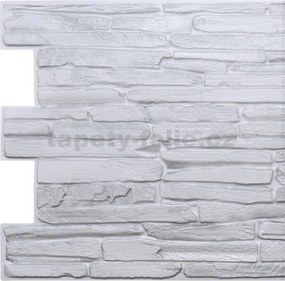 Obkladové panely 3D PVC TP10015931, cena za kus, rozměr 980 x 500 mm, kámen světle šedý, GRACE