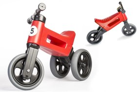 Odrážedlo FUNNY WHEELS Rider Sport červené 2v1, výška sedla 28/30cm nosnost 25kg 18m+ v sáčku