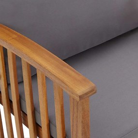 Zahradní lavice s poduškami 119 cm masivní akáciové dřevo 310261