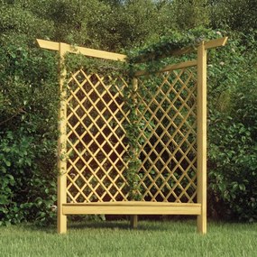 Rohová pergola s lavicí 166 x 81 x 174 cm impregnovaná borovice,  318418