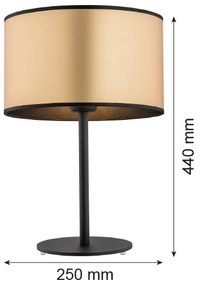 Argon 4297 - Stolní lampa KARIN 1xE27/15W/230V mosaz/černá