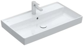 Villeroy & Boch Collaro - Umyvadlo nábytkové 80x47 cm, s přepadem, otvor pro baterii, alpská bílá 4A338G01