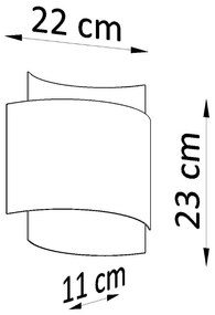 Nástěnné svítidlo Impact, 1x bílé kovové stínítko