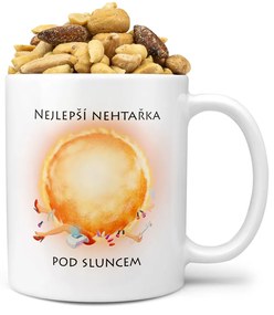 Hrnek Nejlepší nehtařka pod sluncem (Náplň hrníčku: Směs slaných oříšků)