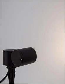 NV 9279111 Venkovní svítidlo s bodcem FOCUS černý hliník skleněný difuzor GU10 1x7W 100-240V IP54 bez žárovky - NOVA LUCE