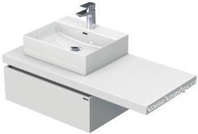 Intedoor Desk New koupelnový nábytek 1105 mm s umyvadlem na desku, DE 54 110 L STORM 1Z Varianta: 51 Dub Arizona hnědý