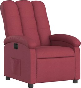 Elektrické polohovací křeslo vínové textil 3204071