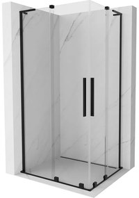 Mexen Velar L Duo sprchová kabina posuvná 100 x 90 cm, transparentní, černá - 871-100-090-02-03-70