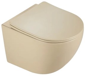 BPS-koupelny Závěsná WC mísa se SoftClose sedátkem HYD-7604, cappucino