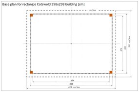 Dřevěný altán čtyřstranný Canopy LUX 4,34 x 3,34m Osobní odběr/vlastní doprava bez montáže