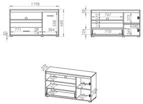 Televizní stolek ADEL 17